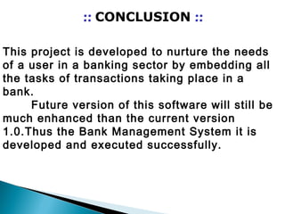 Bank management system with java | PPT