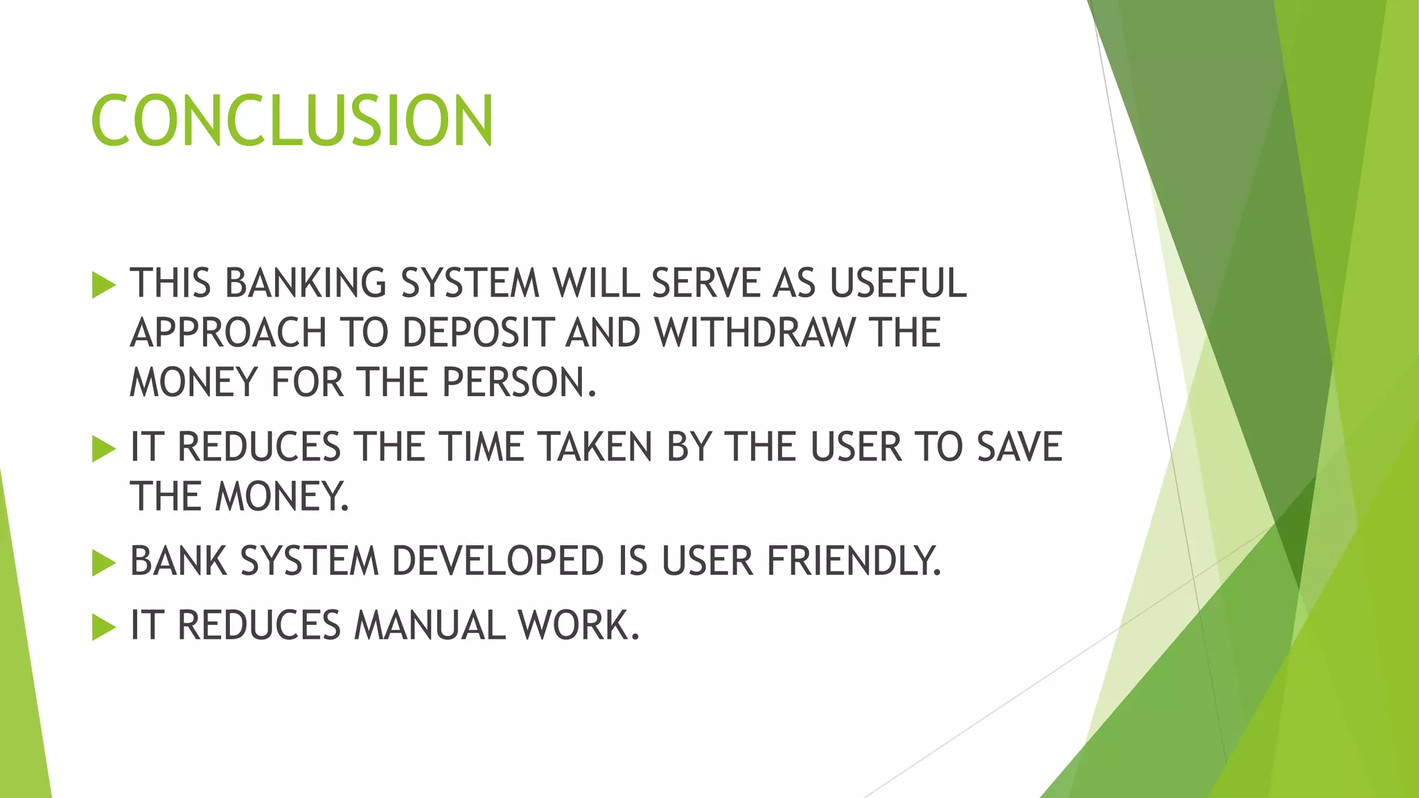 Bank management system | PPTX