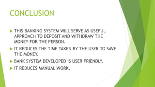 Bank management system | PPTX