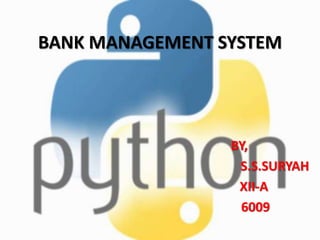 BANK MANAGEMENT SYSTEM.pptx | Databases | Computer Software and ...