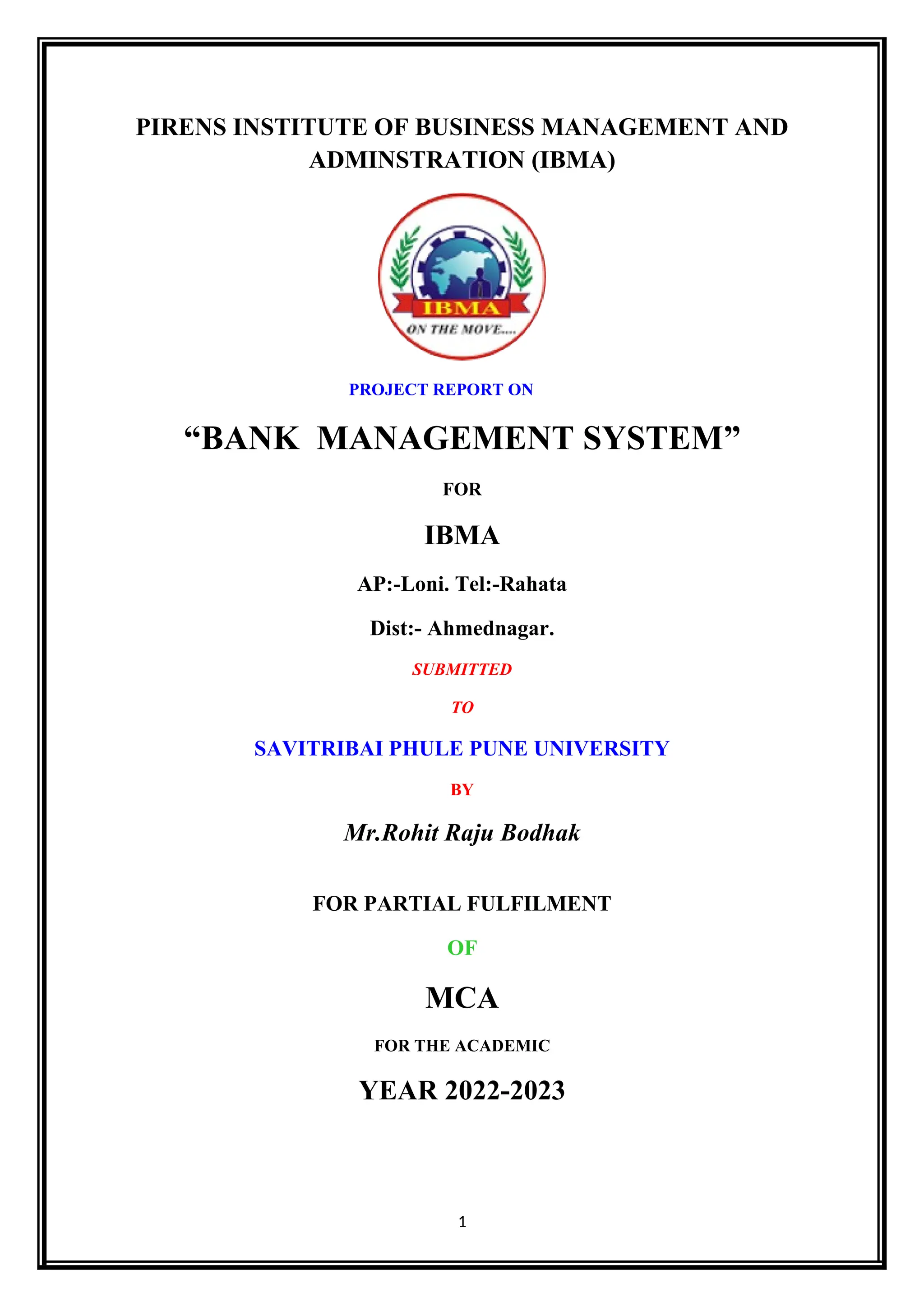 Bank Management system Systemreport.docx