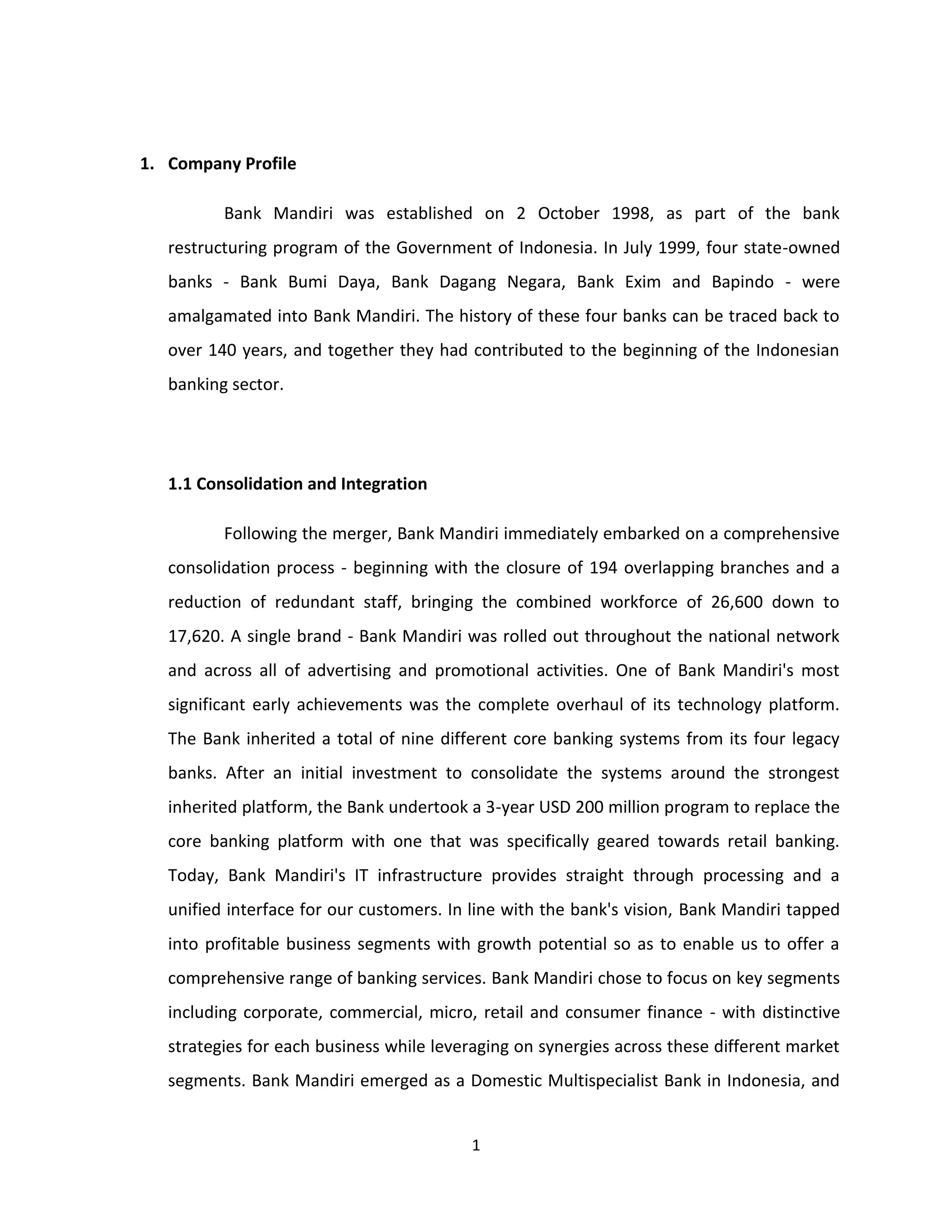 Bank Mandiri Entry Strategy | PDF