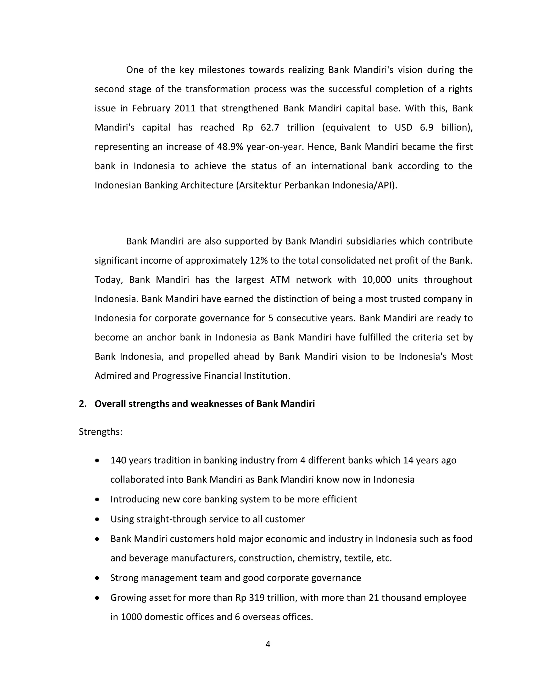 Bank Mandiri Entry Strategy | PDF