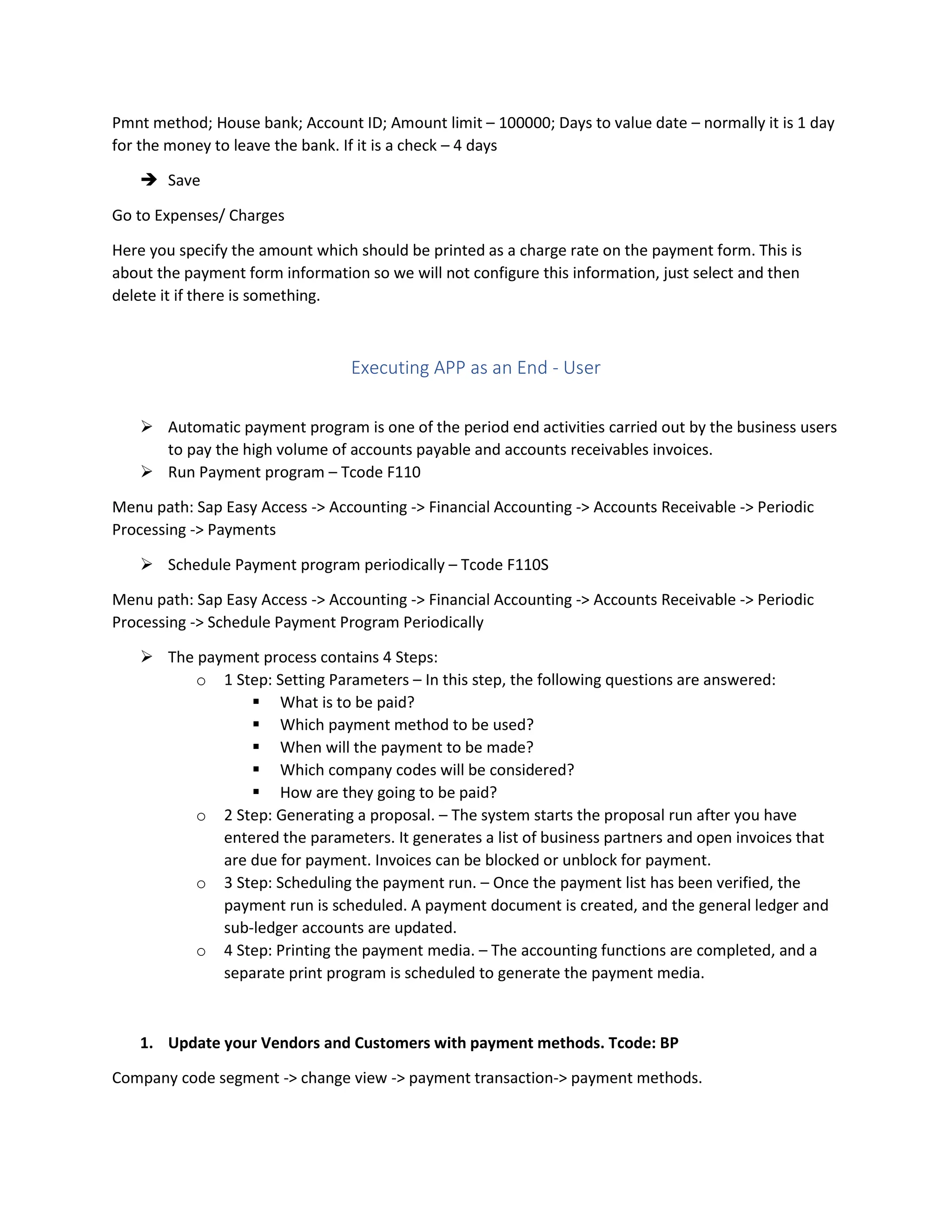 Bank Master Data, House bank, APP and DMEE.docx | Credit Cards ...