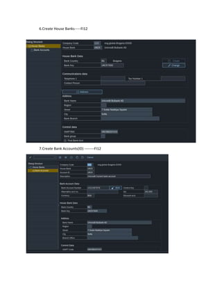 Bank Master Data, House bank, APP and DMEE.docx