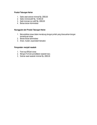 Bank mini smk wahidin | DOCX