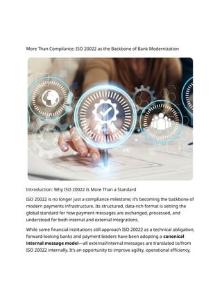 More Than Compliance: ISO 20022 as the Backbone of Bank Modernization | DOCX