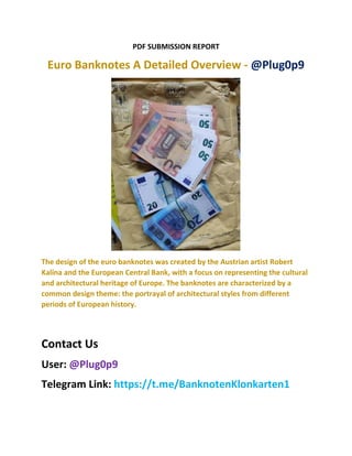 Euro Banknotes A Detailed Overview - @Plug0p9 | PDF