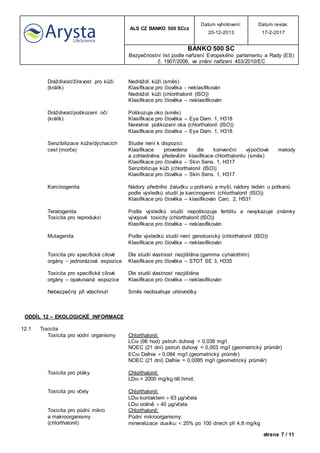 Banko 500 sc cz msds for 2017 | DOCX