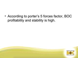 Bank of ceylon Strategy Analysis | PPT
