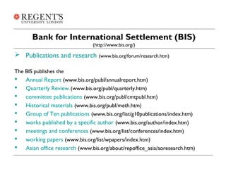 Bank of International Settlement | PPT