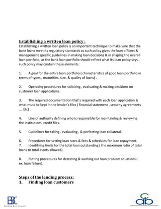 Bank operations | PDF