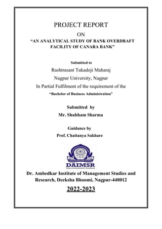 BANK OVERDRAFT | PDF