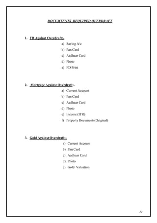 BANK OVERDRAFT | PDF