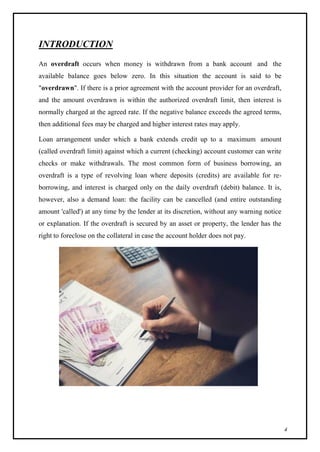BANK OVERDRAFT | PDF