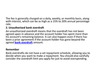 Bank Overdraft Meaning | PPTX