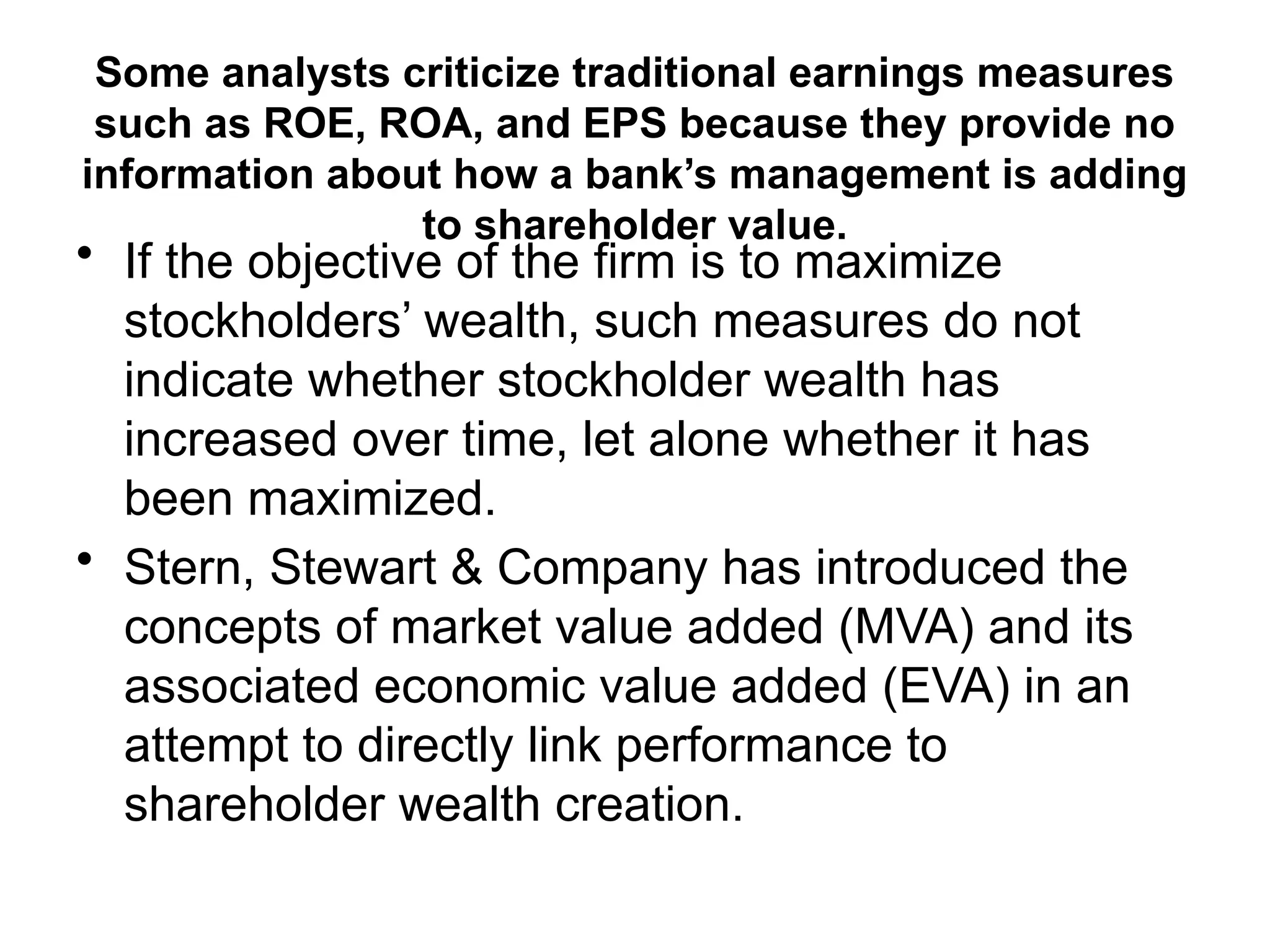 Measuring and evaluation of Bank Performance . | PPTX