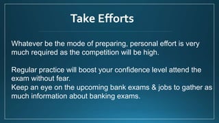 Bank Exam Preparation Tips | PPTX
