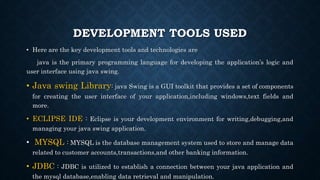 Bank management project ppt using java servlets | PPTX