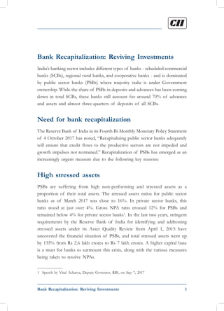 6 Point Agenda to further Recapitalize the Public Sector Banks | PDF ...