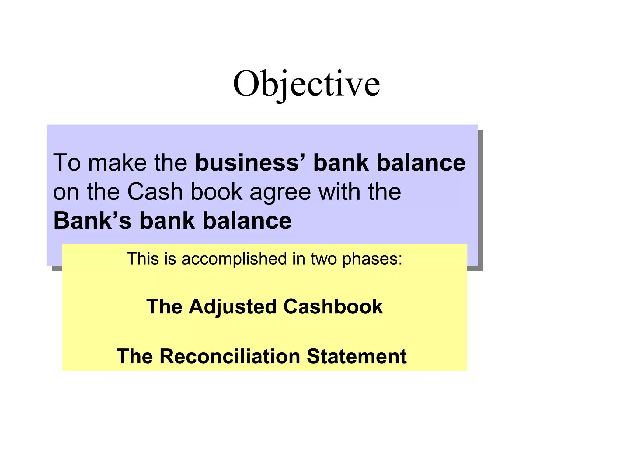 Bank reconciliation | PPT