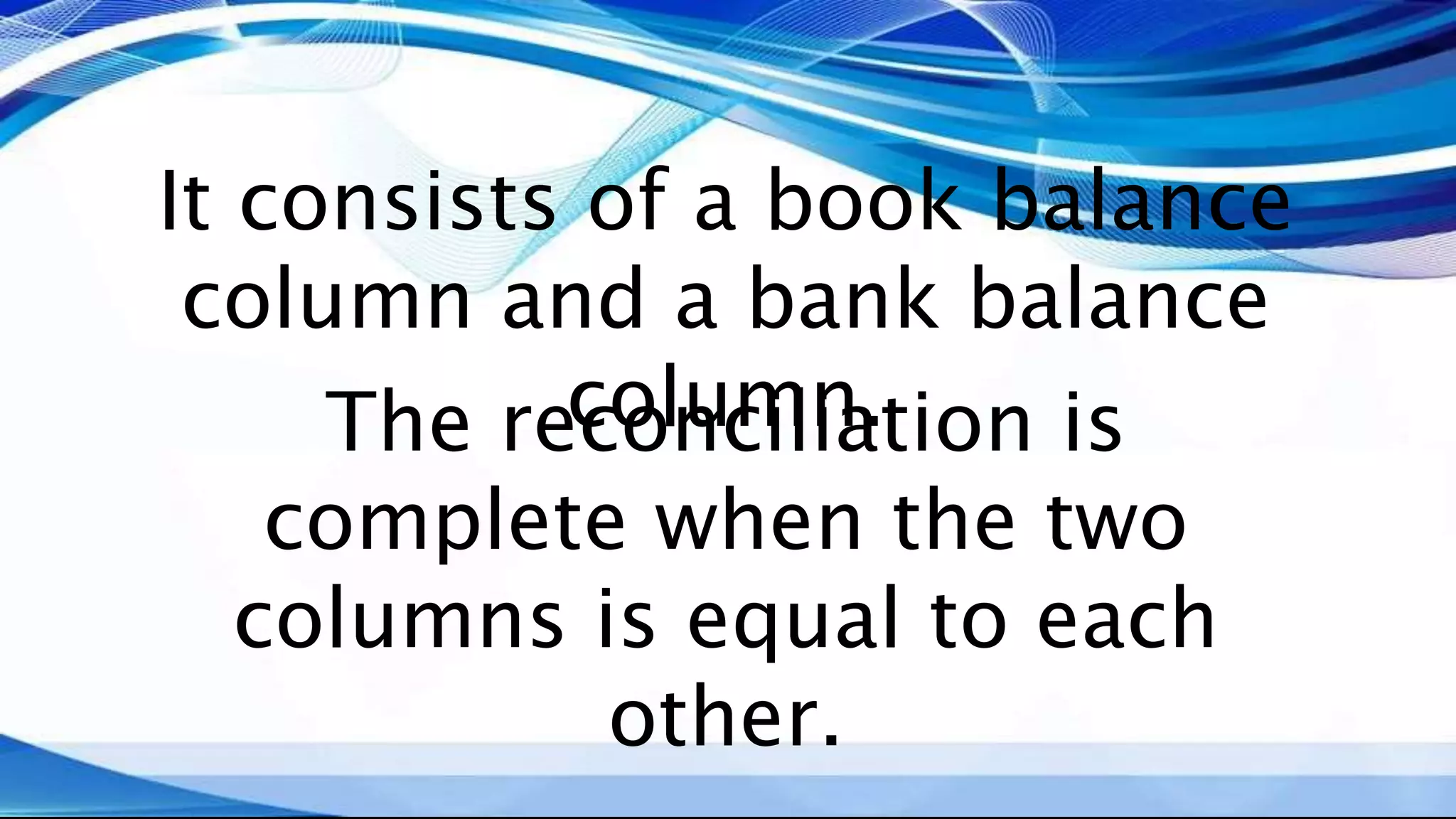 Bank reconciliation | PPTX