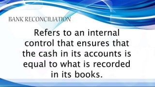 Bank reconciliation | PPTX