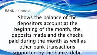 Bank reconciliation | PPTX