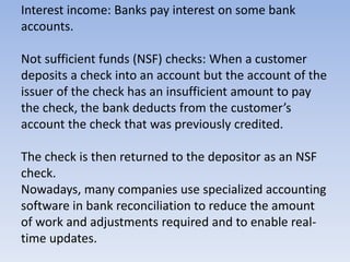 bank reconciliation.pptx | Business Banking & Finance | Business