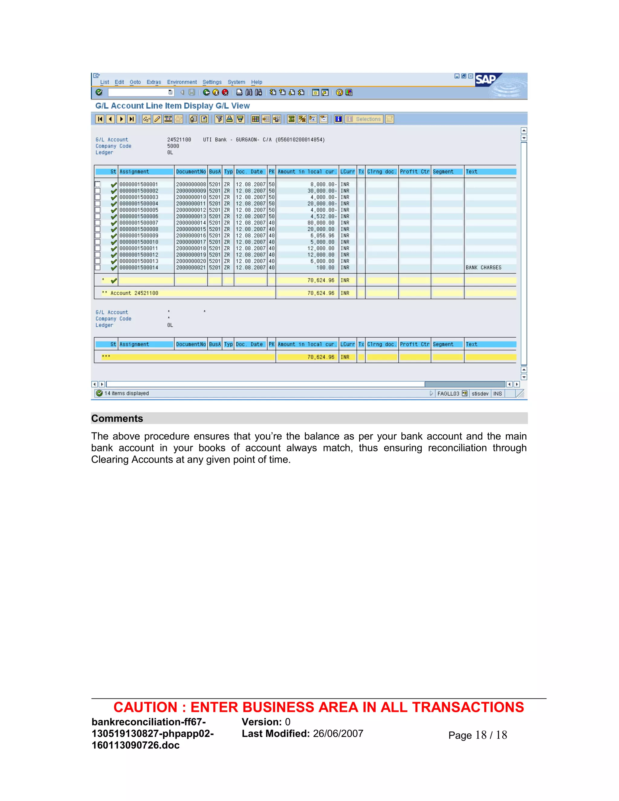 Bankreconciliation ff67-130519130827-phpapp02 | PDF