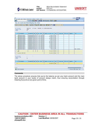 Bank reconciliation ff67 | DOC