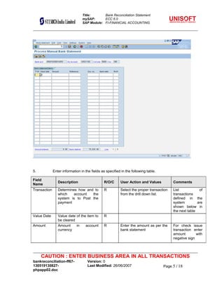 Bank reconciliation ff67 | DOC