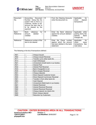 Bank reconciliation ff67 | DOC