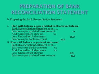 Bank Reconciliation Statement | PPT