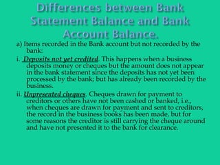 Bank Reconciliation Statement | PPT