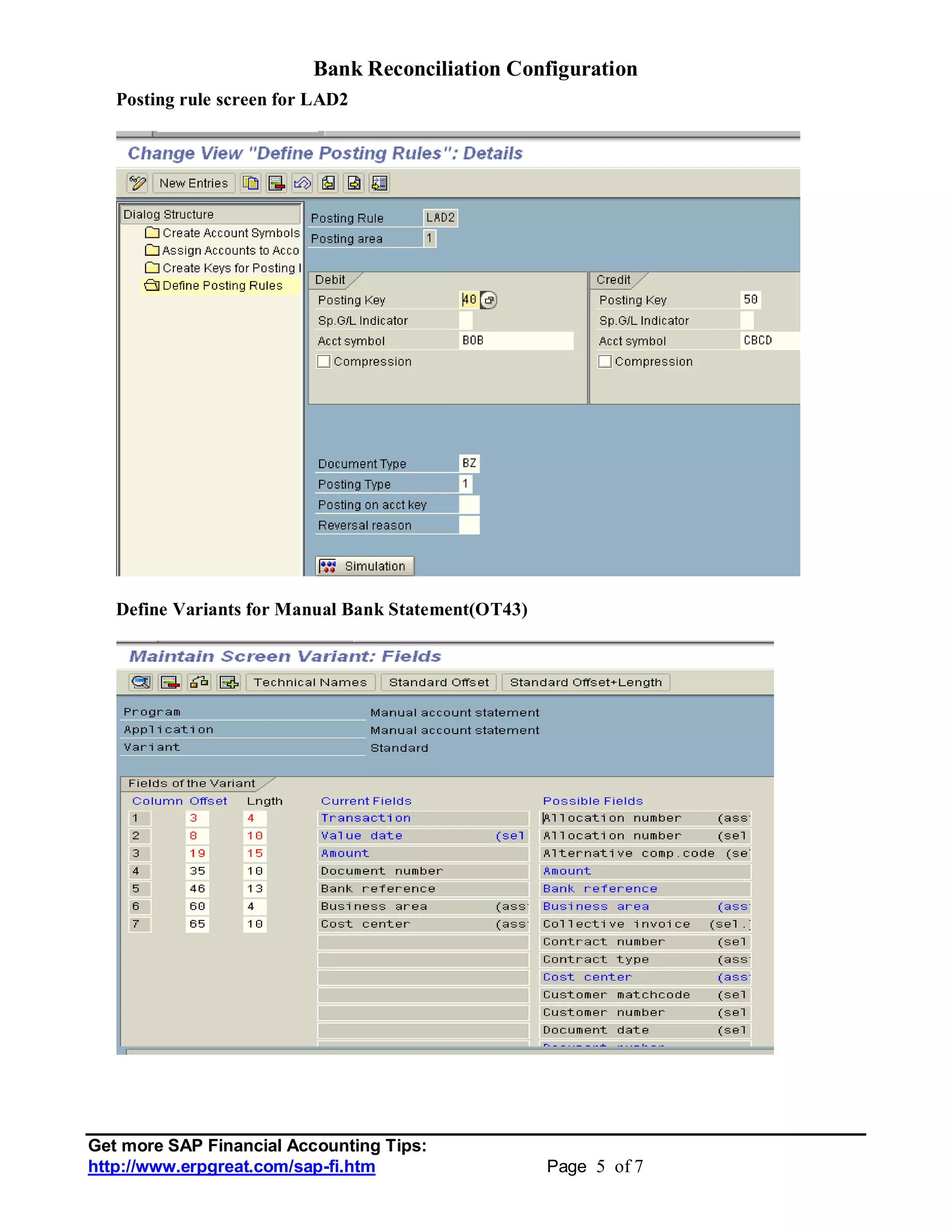 Bank reconciliation configuration sap Anilkumar chowdary | PDF ...