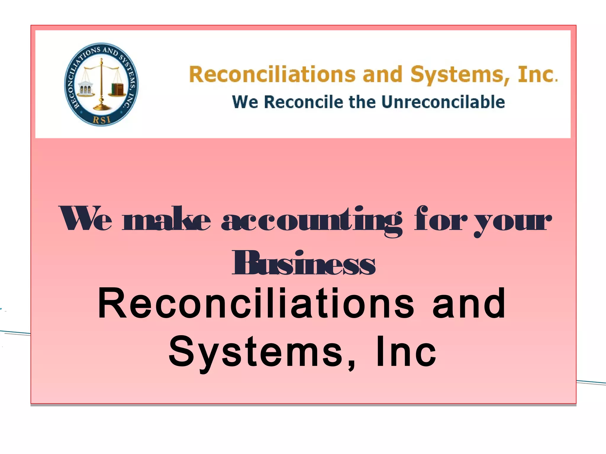 Bank reconciliation solutions | PPT