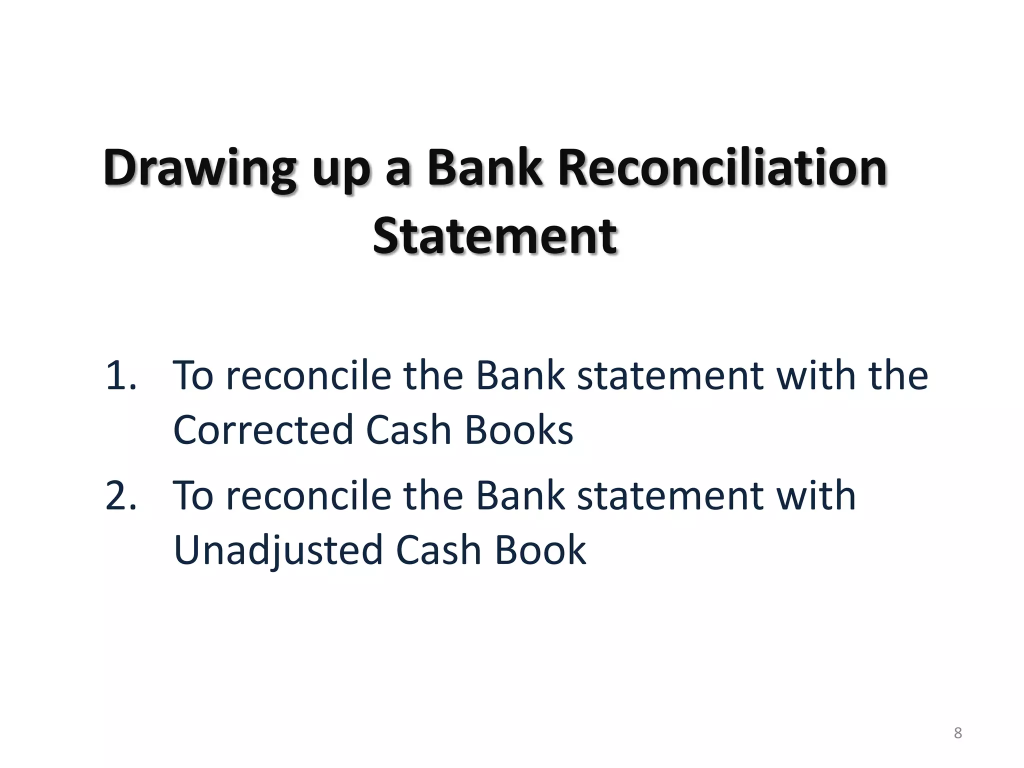 Bank reconciliation statement by N. Bala Murali Krishna | PPTX