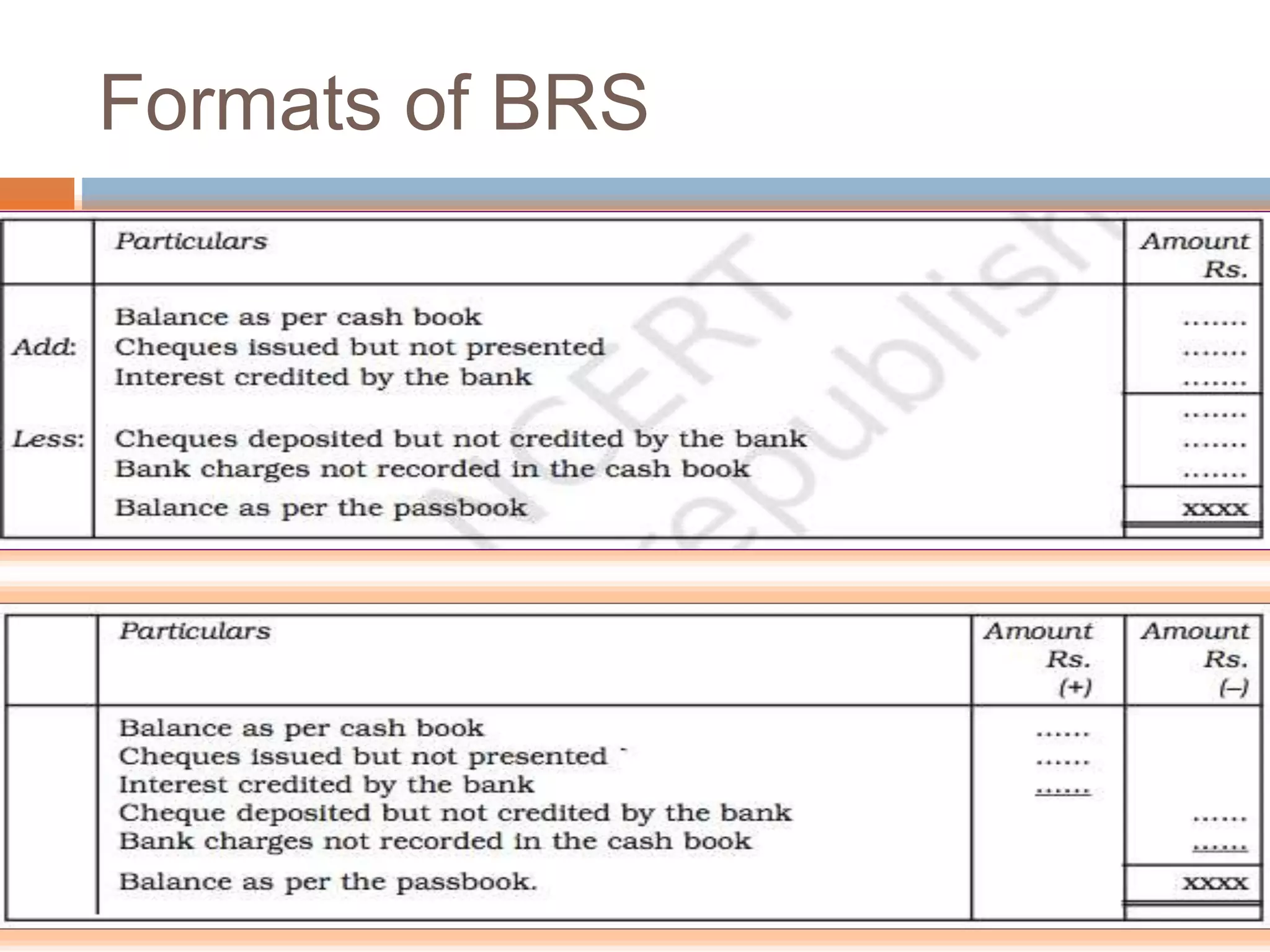 Bank reconciliation statement | PPTX