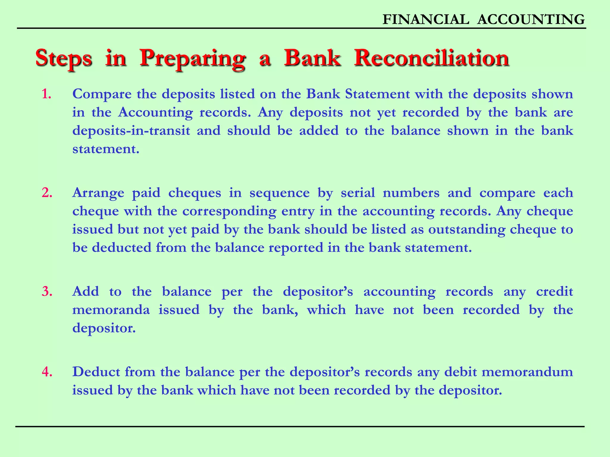 Bank Reconciliation Statements | PPT