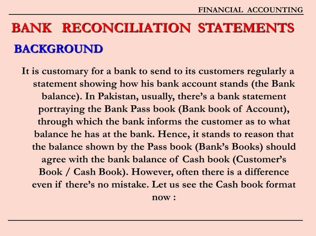 Bank Reconciliation Statements | PPT