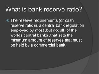 Bank reserve rate | PPTX