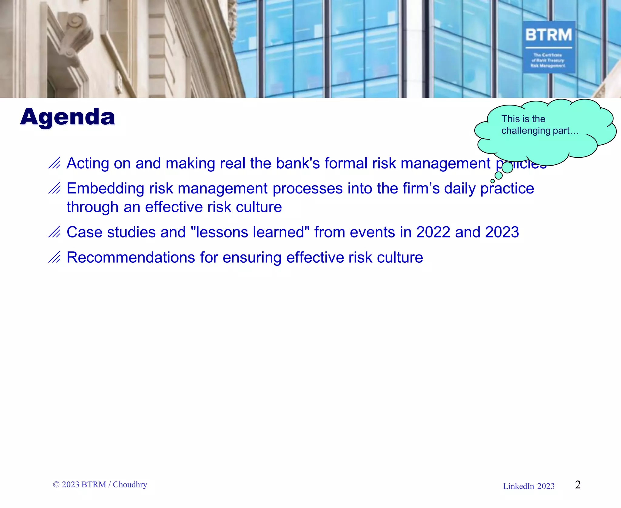 Bank Risk Management and Risk Culture | PDF