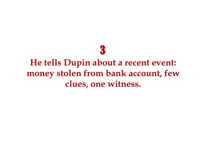 Bank Robbery story- Sequence of Events | PPT