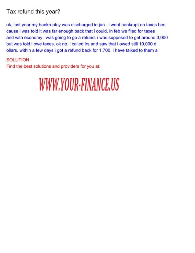 Tax refund this year? | PDF
