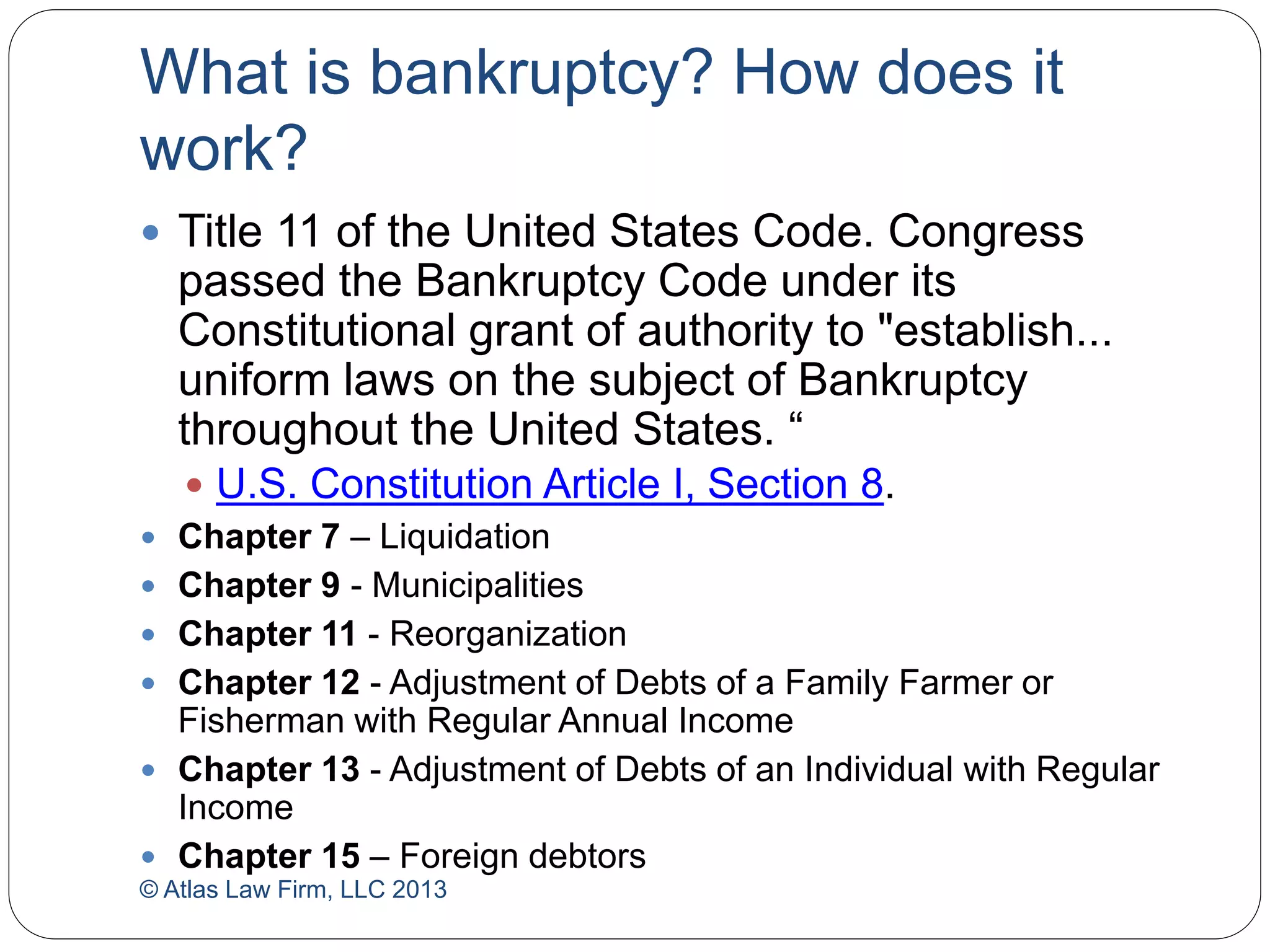 Bankruptcy basics: What every lawyer should know | PPT