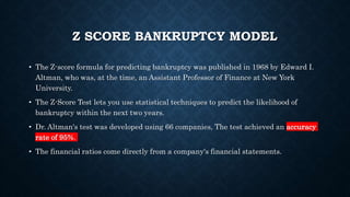 Bankruptcy prediction and prevention | PPTX