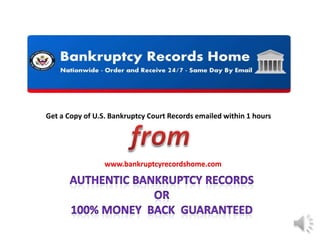 Bankruptcy records | PPTX