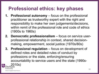 Sarah Banks: Ethics, professionalism and youth work | PPT