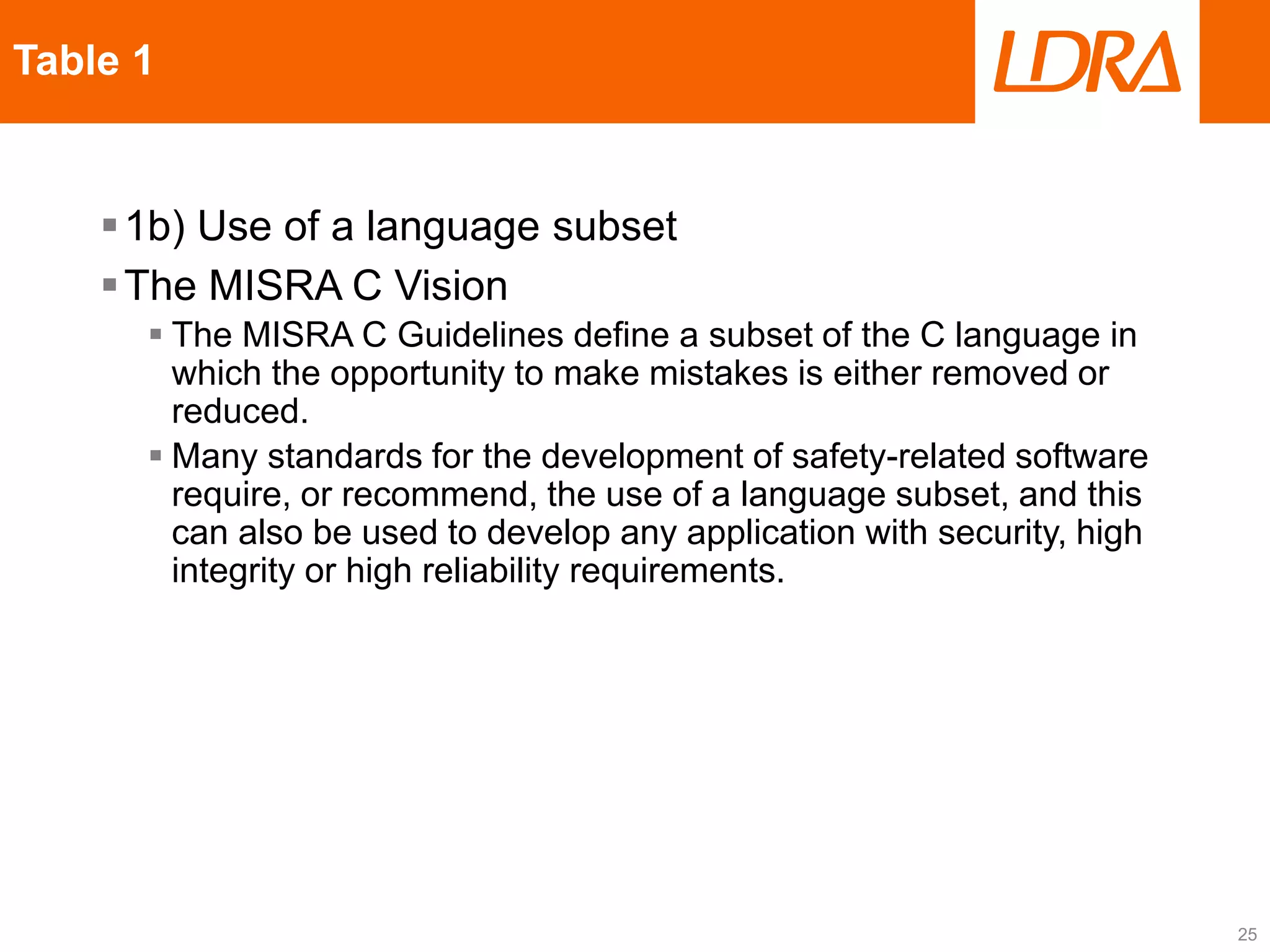 MISRA C in an ISO 26262 context | PDF